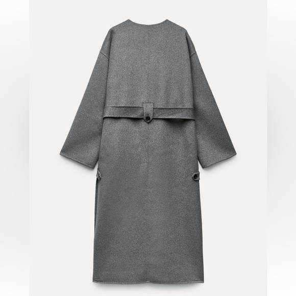 Zara | Jackets & Coats | Zara Double Faced Wool Blend Coat Zw ...